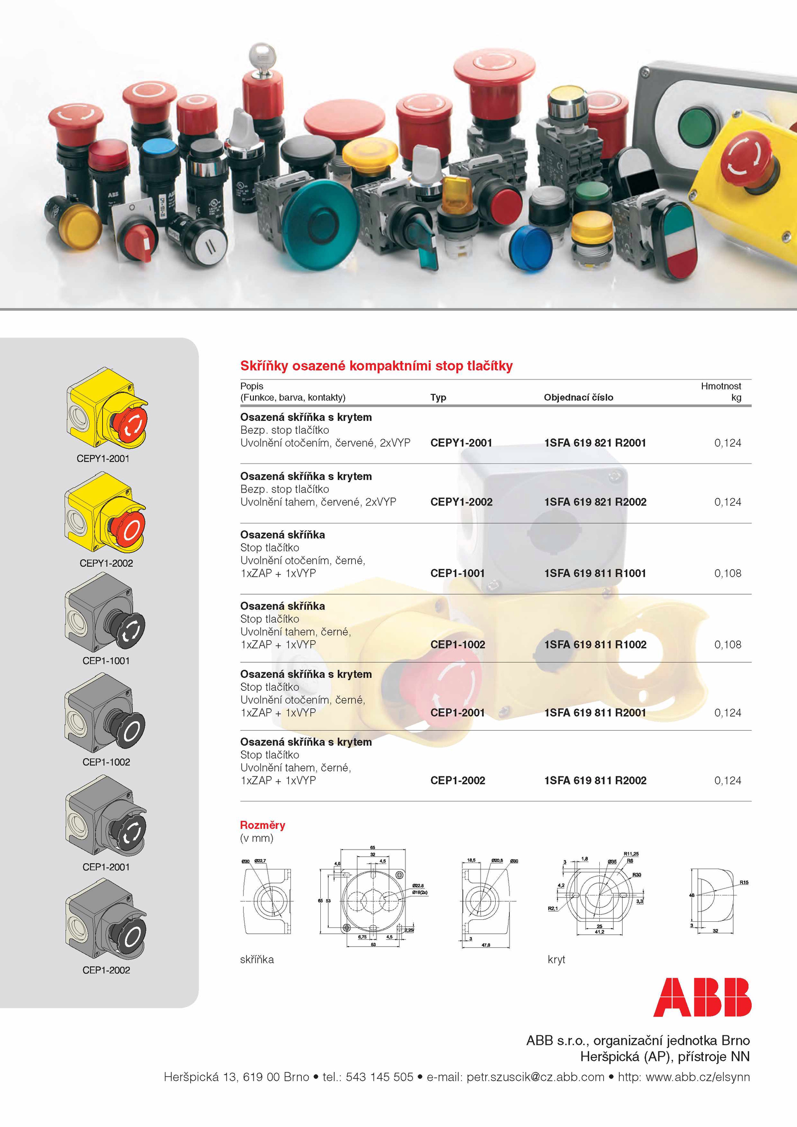 ABB Ovládací a signalizační prvky